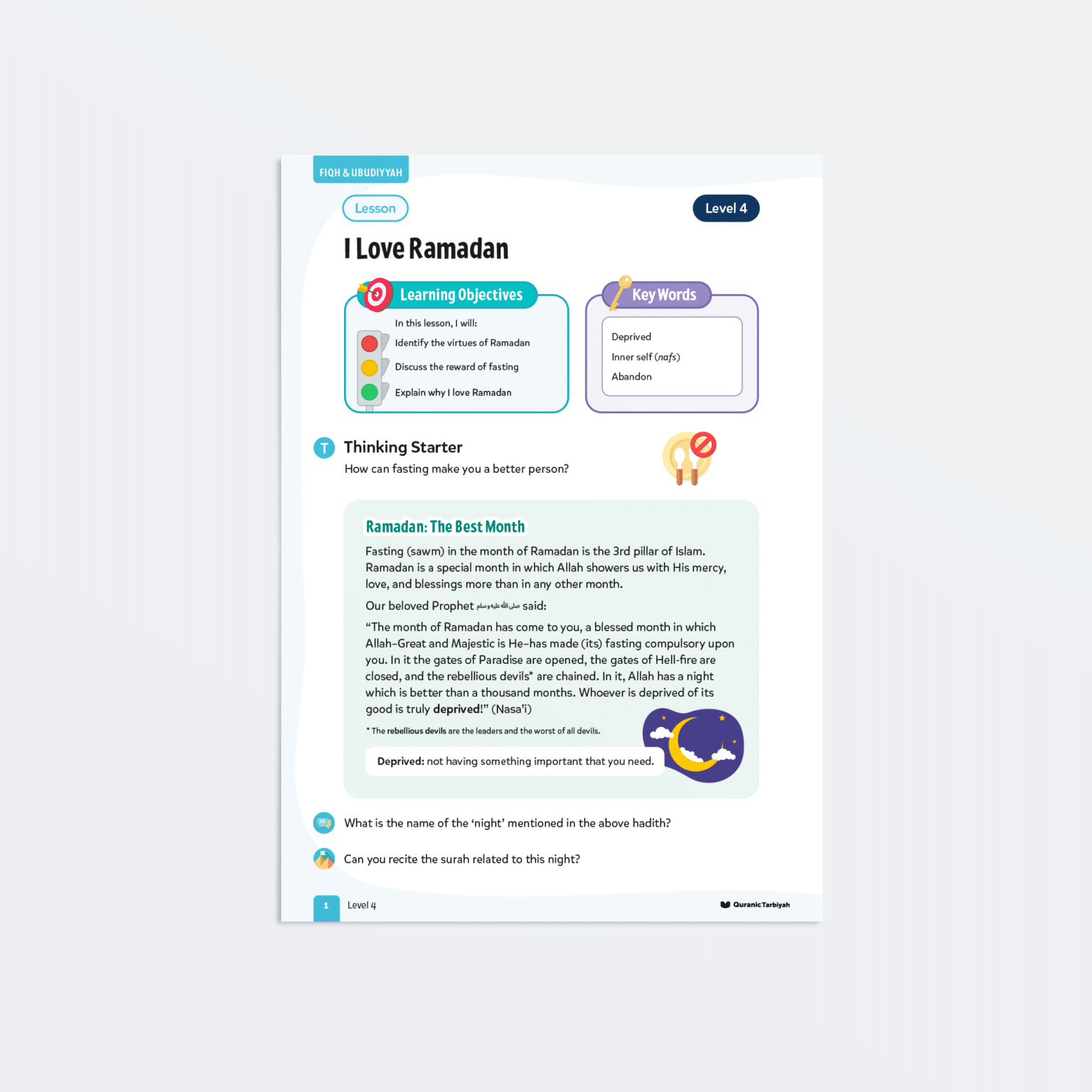 Ramadan Resources for Kids - Quranic Tarbiyah