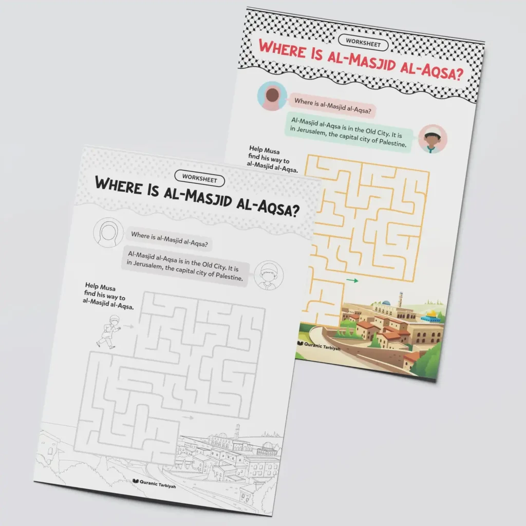 Where Is al-Masjid al-Aqsa? Activity Worksheet – al-Aqsa Week - Quranic ...